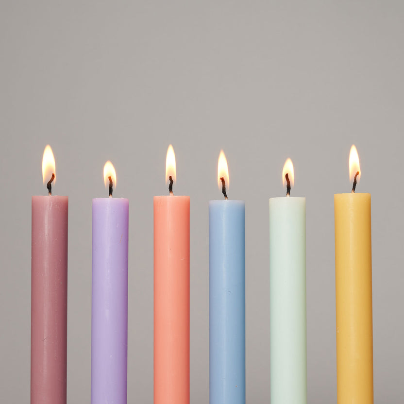 Colourful Dining Candles | True Grace